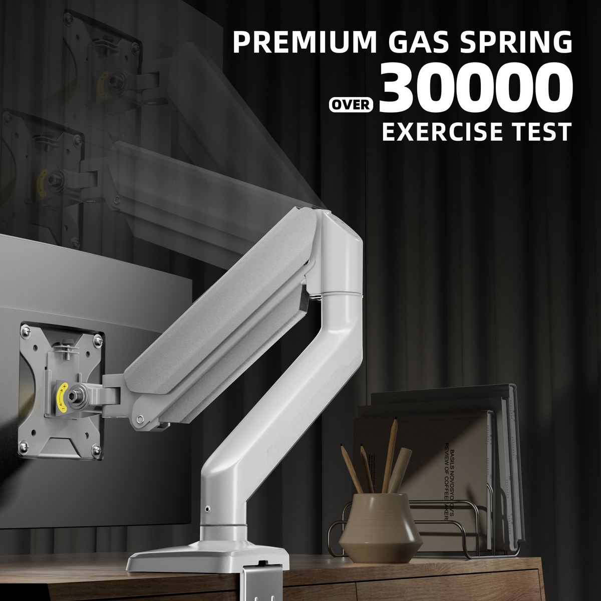 Curved Gaming Monitor Desk-Mount - Swivel Tilt Rotation Height Adjusta ...